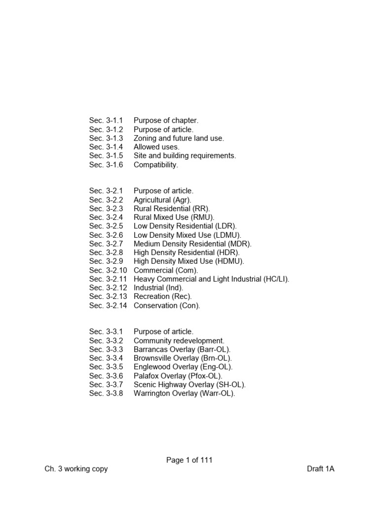 Escambia County Zoning Regulations | PDF | Zoning | Land Lot