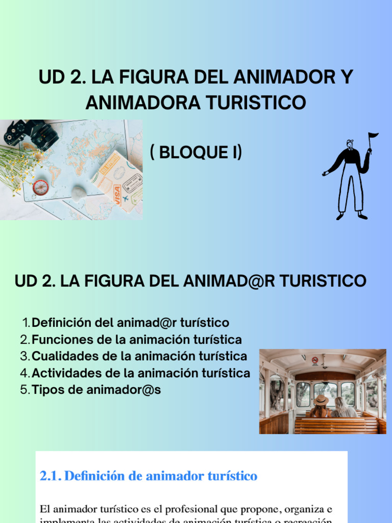 Animador Turístico: Funciones y Tipos | PDF