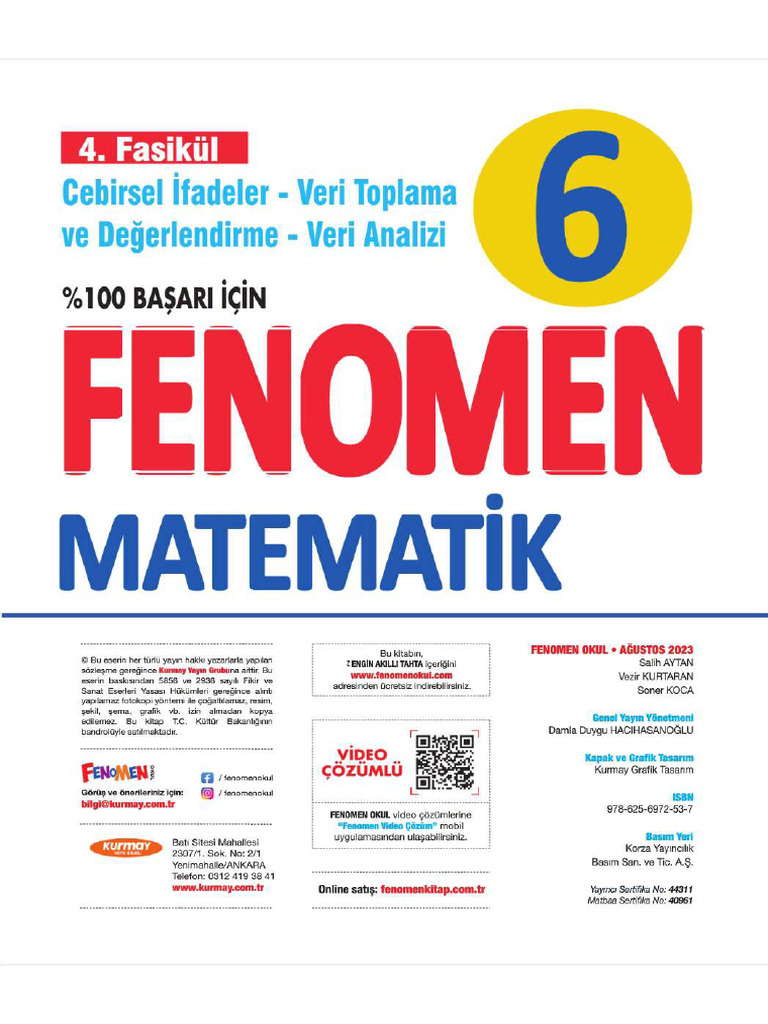 6.sınıf Fenomen Fasikül 4 | PDF