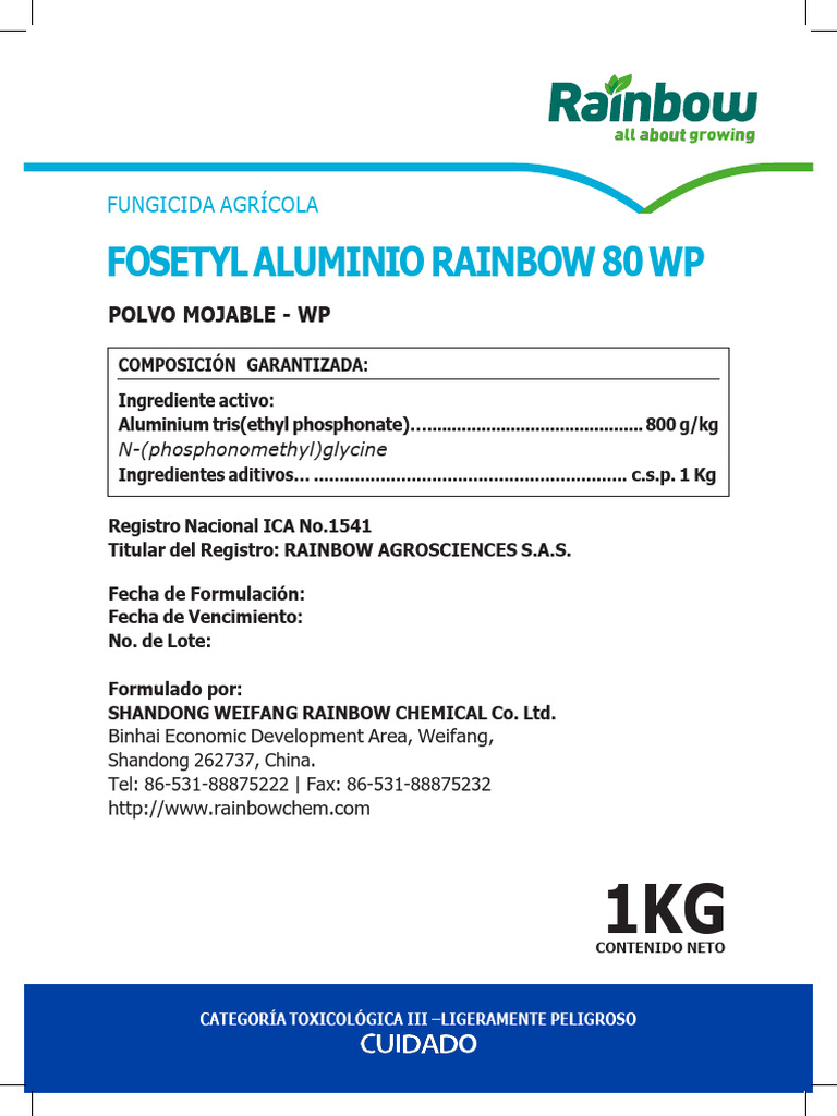 Fosetyl Aluminio | PDF | Agua | Pesticida