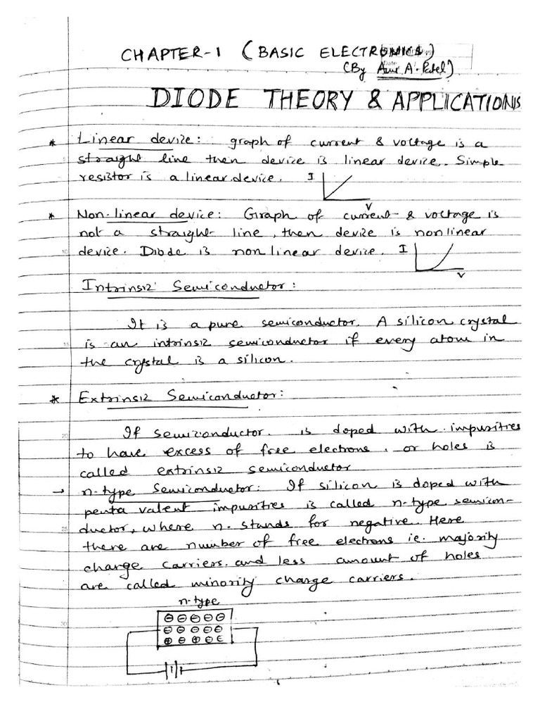 Basic Electronics Gtu Hand Written Notes | PDF