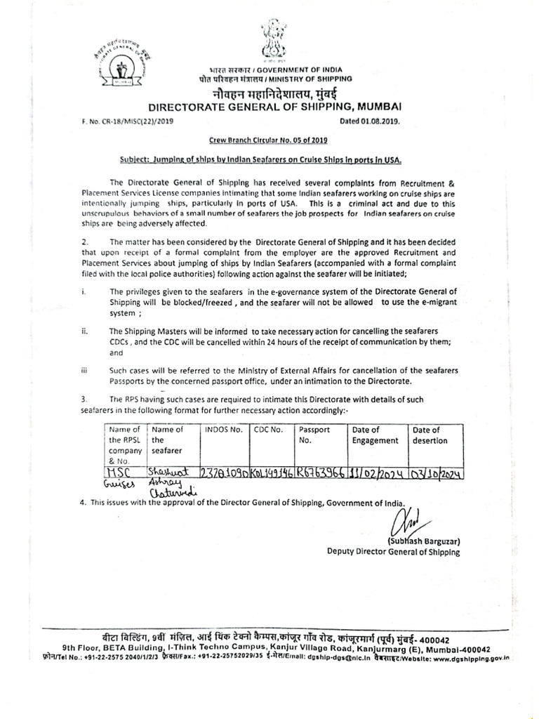 DG Circular | PDF