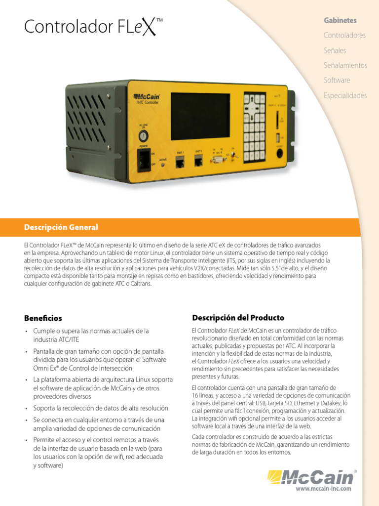 Controlador FLeX™ de McCain: Innovación en Tráfico | PDF | Control de ...