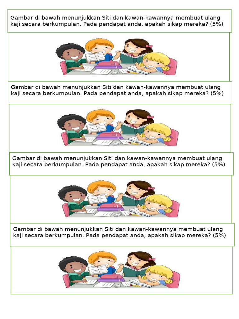 Pendapat Sikap Murid Mengulang Kaji ' | PDF