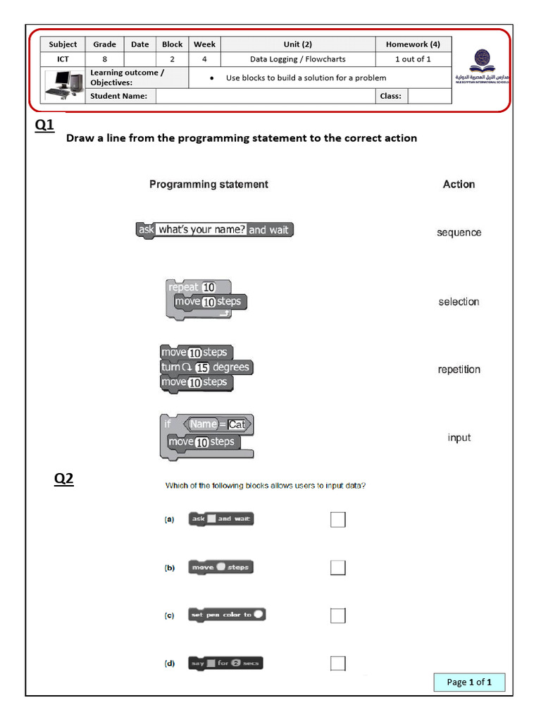 ICT G8 B2 L7 8 9 (Scratch Debug Gantt Chart) HW | PDF