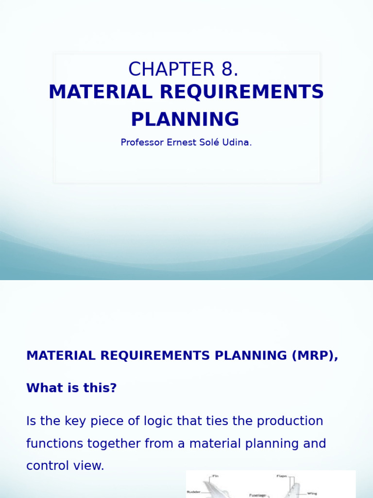 Chapter 8.material Requirements Planning | PDF | Production And ...