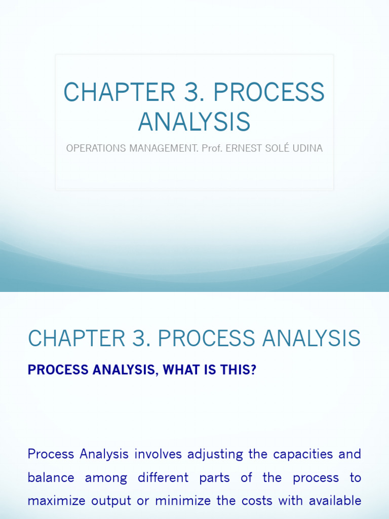 Chapter 3 Process Analysis | PDF | Inventory
