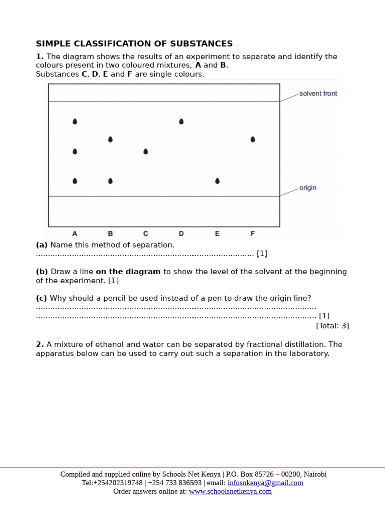 Substance Separation Methods Explained | PDF | Atoms | Chemical Elements
