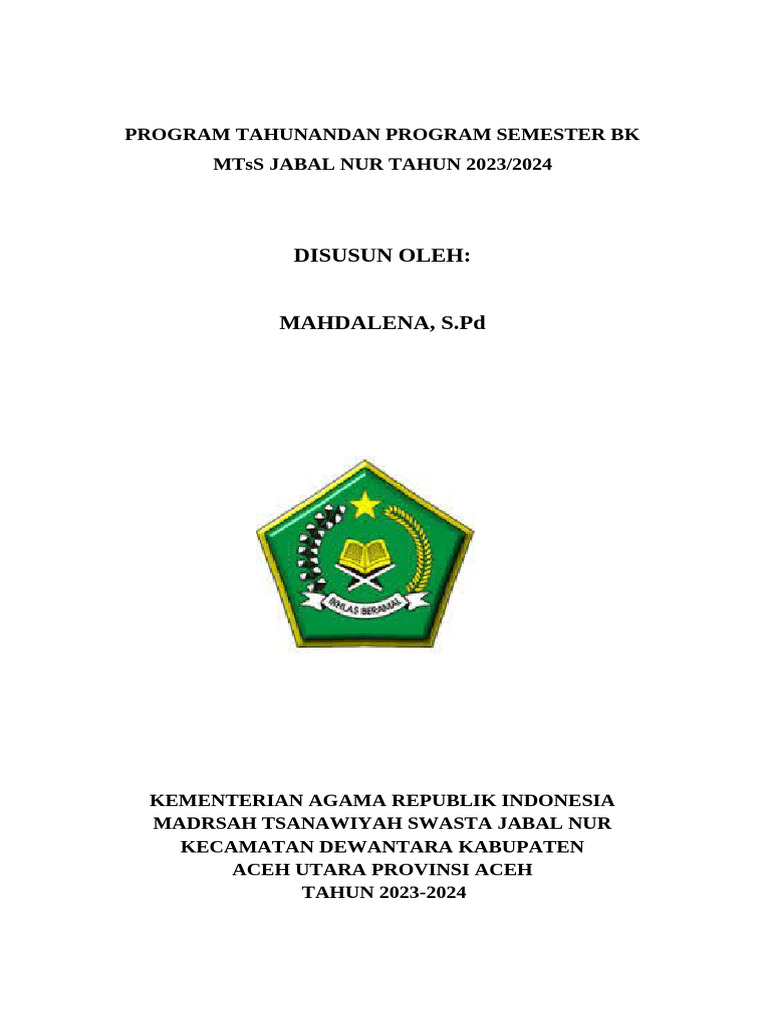 Cover Laporan Program Kerja Pembina Uks | PDF