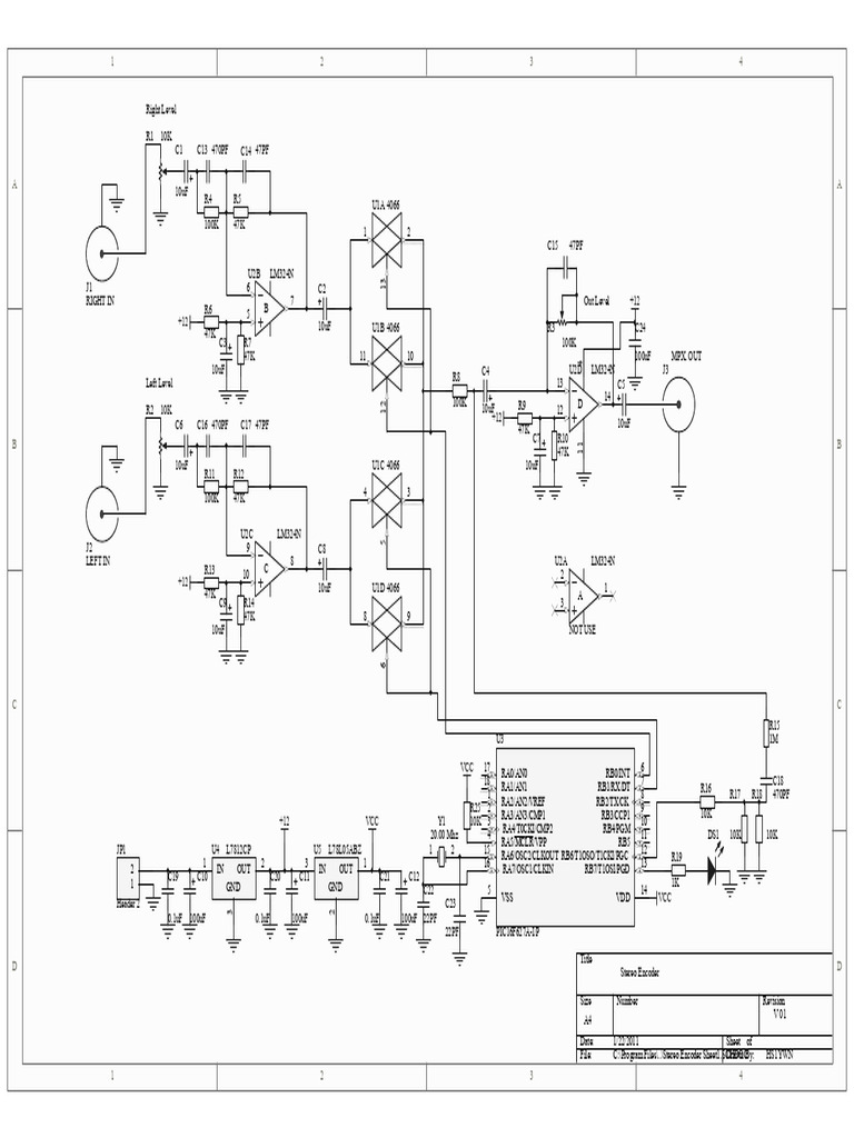 Digital Stereo Encoder Schematic | PDF | Passenger Rail Transport