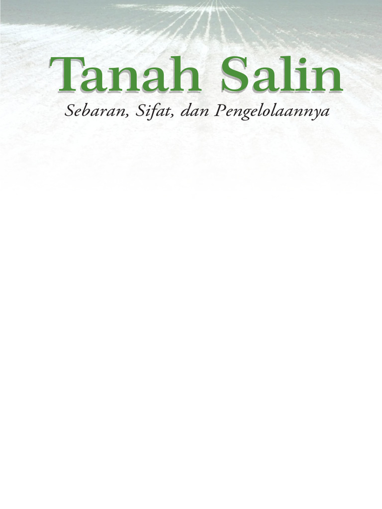 Tanah Salin Sebaran, Sifat, Dan Pengelolaannya | PDF