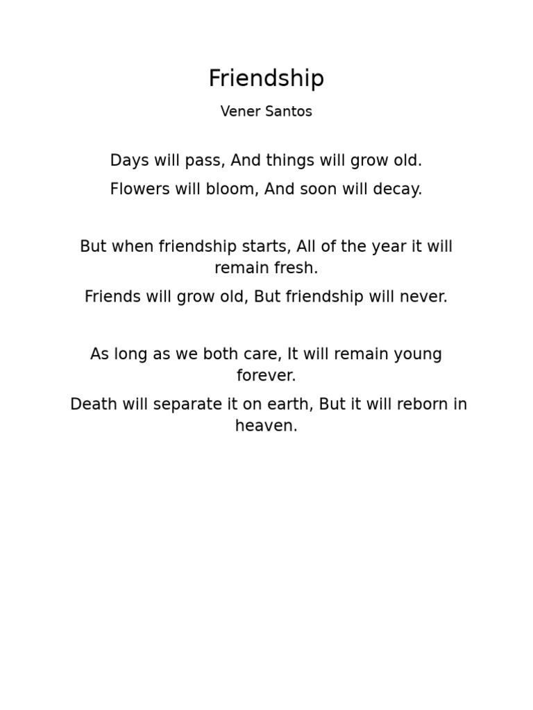 Timeless Nature of Friendship | PDF