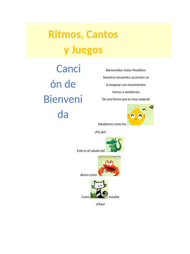 Ritmos, Cantos y Juegos | PDF