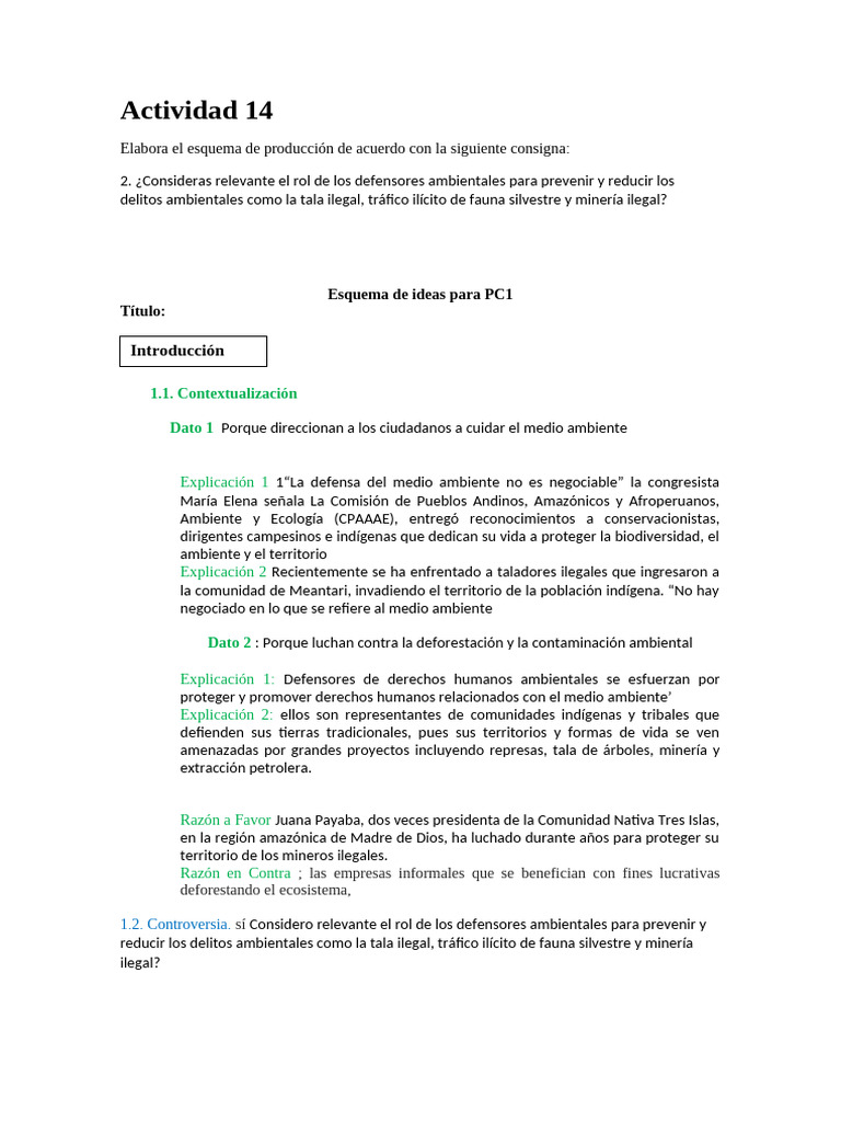 Actividad 14 esquema | PDF