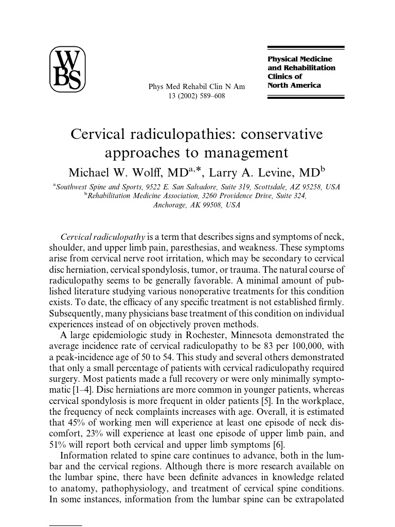 Radic Cervical - PMR Clinics | PDF | Nonsteroidal Anti Inflammatory ...