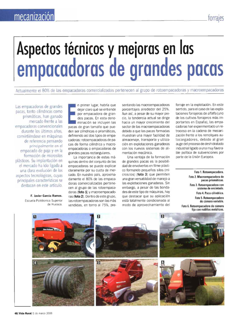 Empacadoras de Grande Pacas | PDF | Heno
