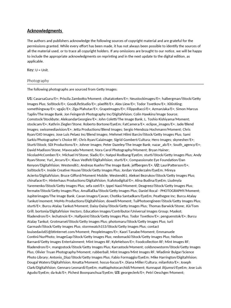 Evolve Digital Level 4 Students Course Acknowledgments | PDF | Imaging | Getty Images