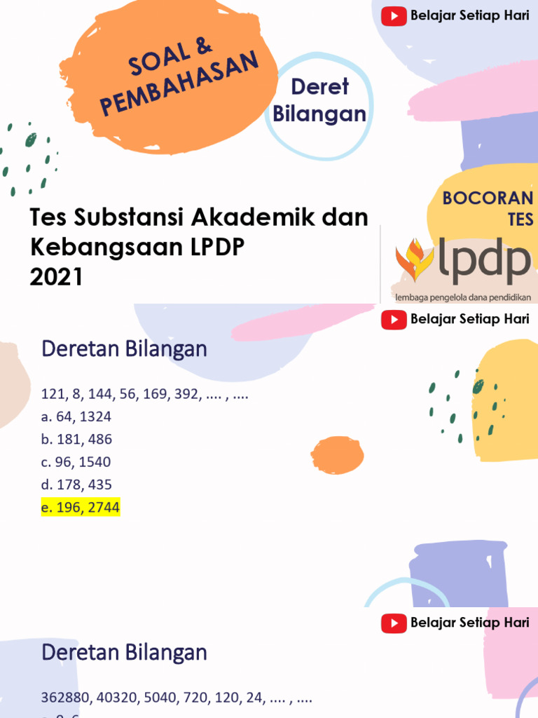 Deret Bilangan Kunci Jawaban Pdf