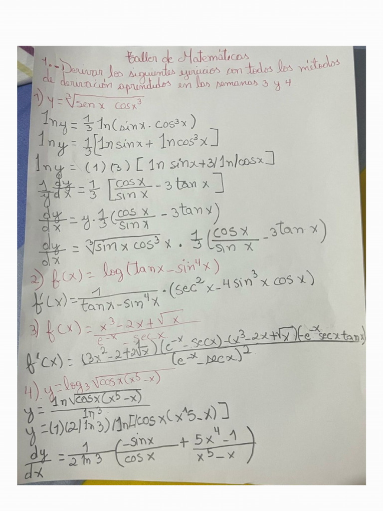Taller de Matemáticas - 250312 - 210349 | PDF