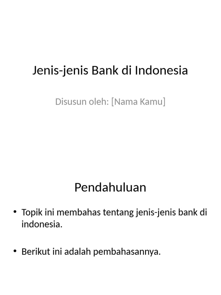 2 Jenis-Jenis Bank Di Indonesia | PDF