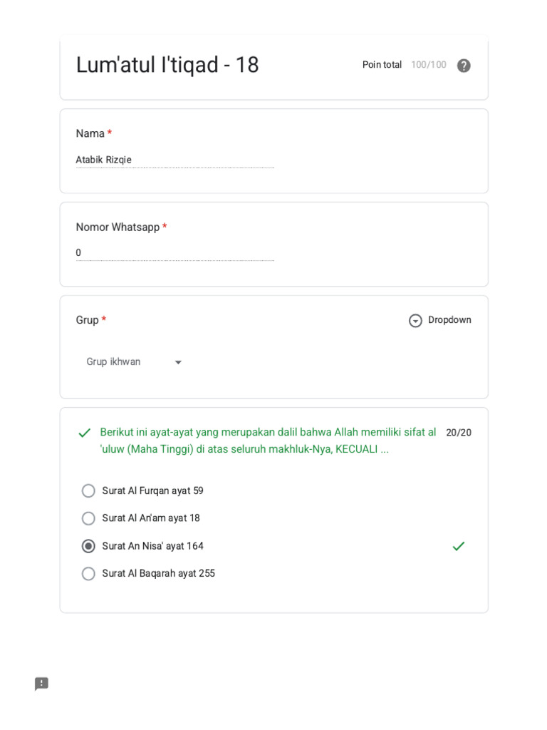 Lum'atul I'tiqad - 18 | PDF