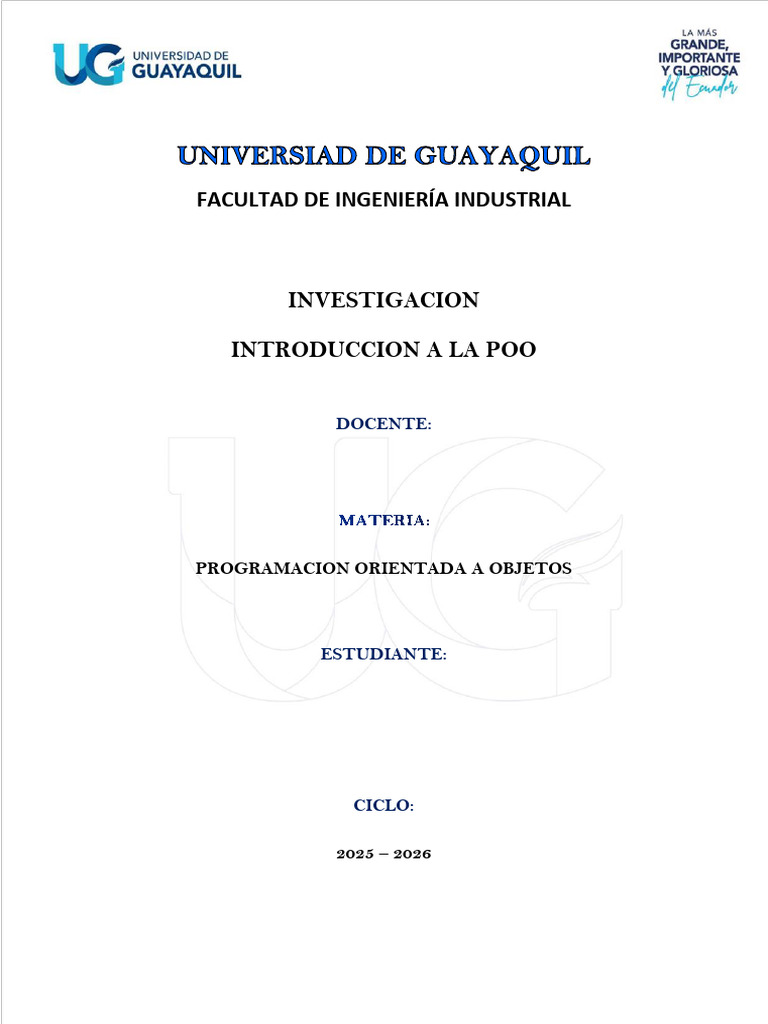 Investigación Poo | PDF | Java (lenguaje de programación) | Programación orientada a objetos