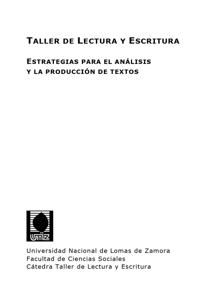 Libro Taller de Lectura y Escritura 2025 | PDF | Psicoanálisis | Sicología