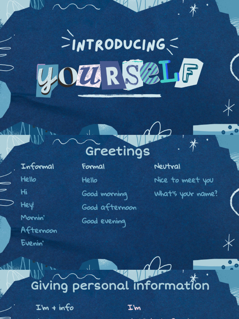 Introducing Yourself - First Class | PDF