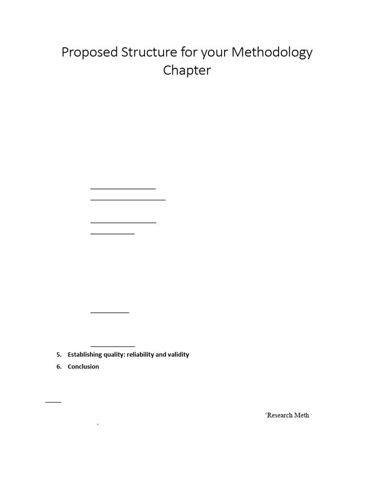 Methodology Chapter Structure Guide | PDF