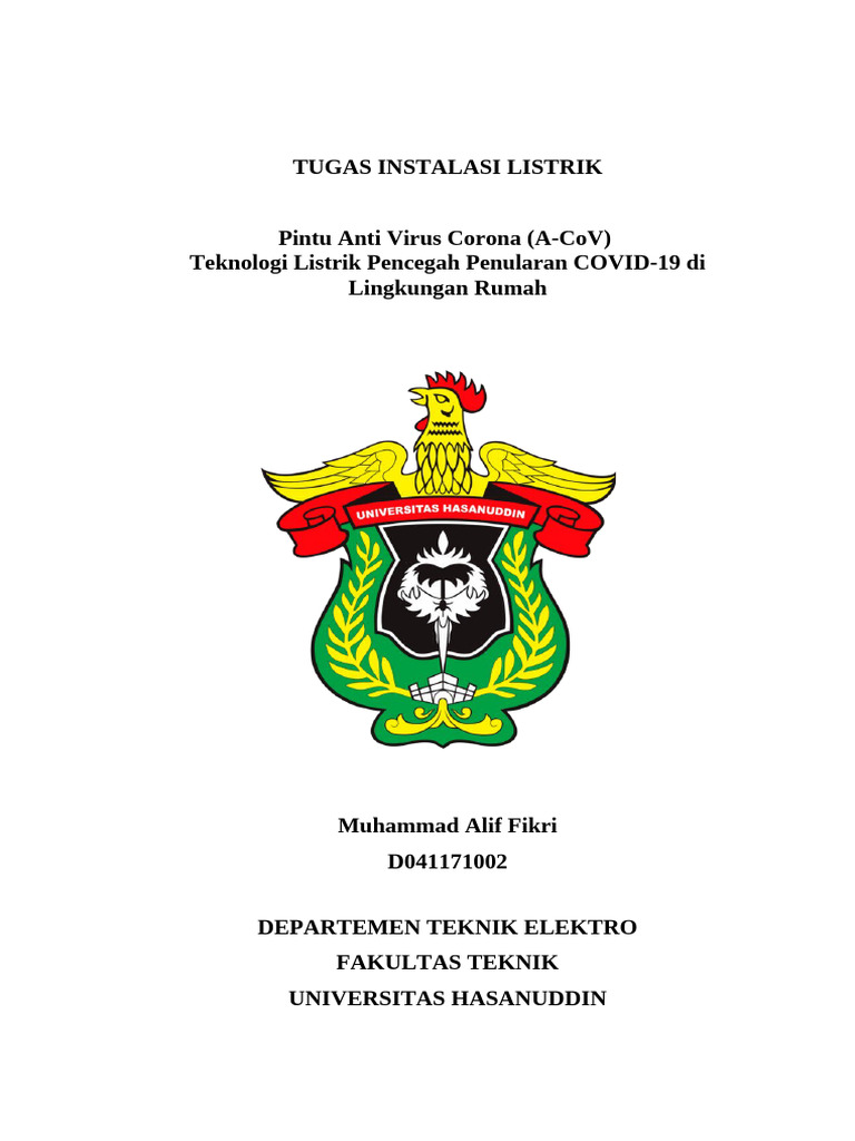 D041171002 - Muhammad Alif Fikri - TUGAS INSTALASI LISTRIK | PDF