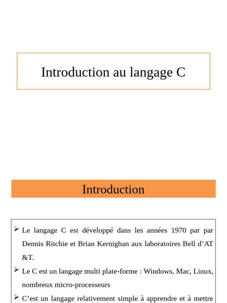Langage_C | PDF | Variable (informatique) | C (Langage de programmation)