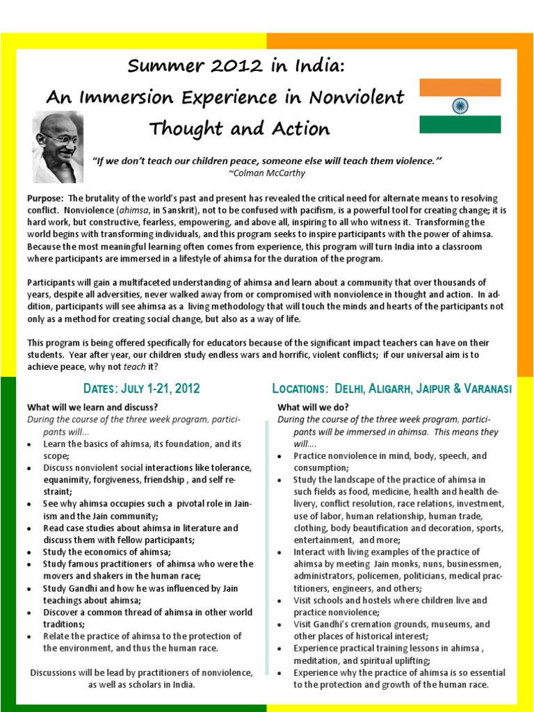 Teachers in India 2012 | PDF | Ahimsa | Nonviolence