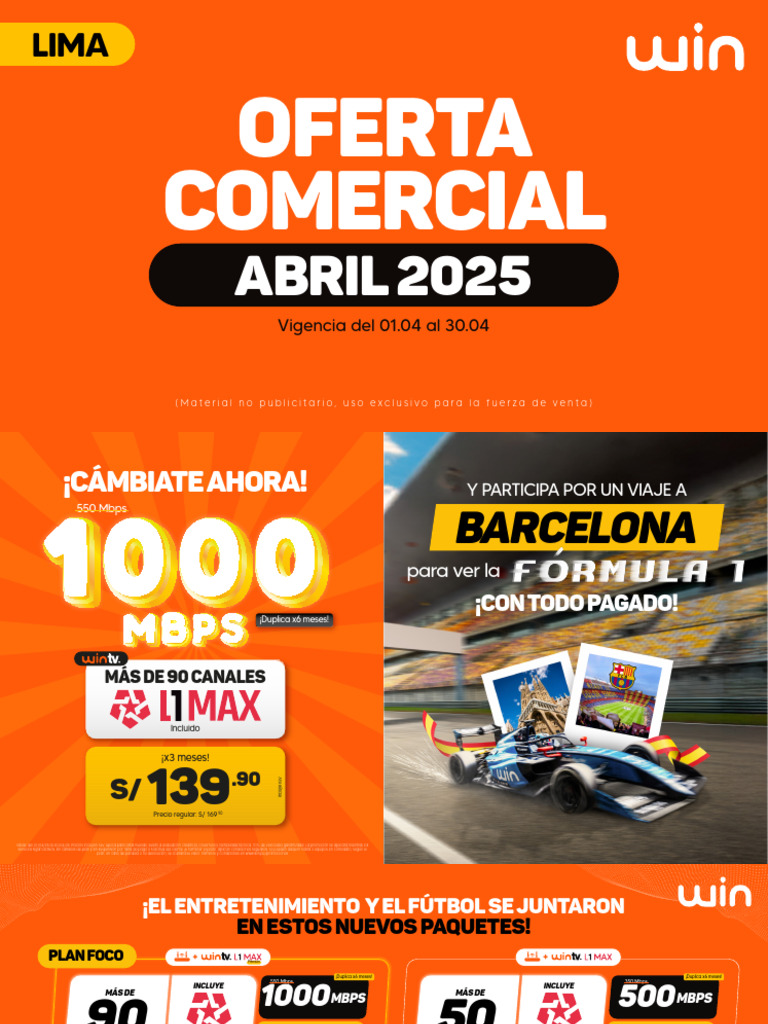 Promociones Internet Win Pro 2025 | PDF