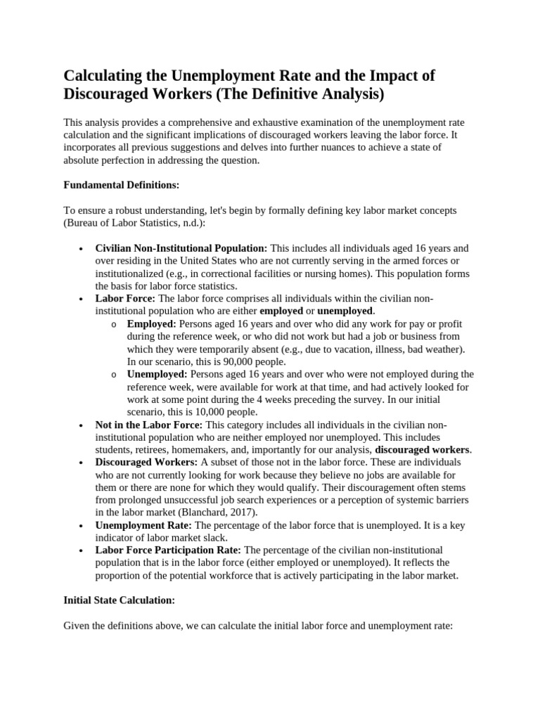 Econ 1580 Written Assignment Unit 5 | PDF | Unemployment | Discouraged Worker