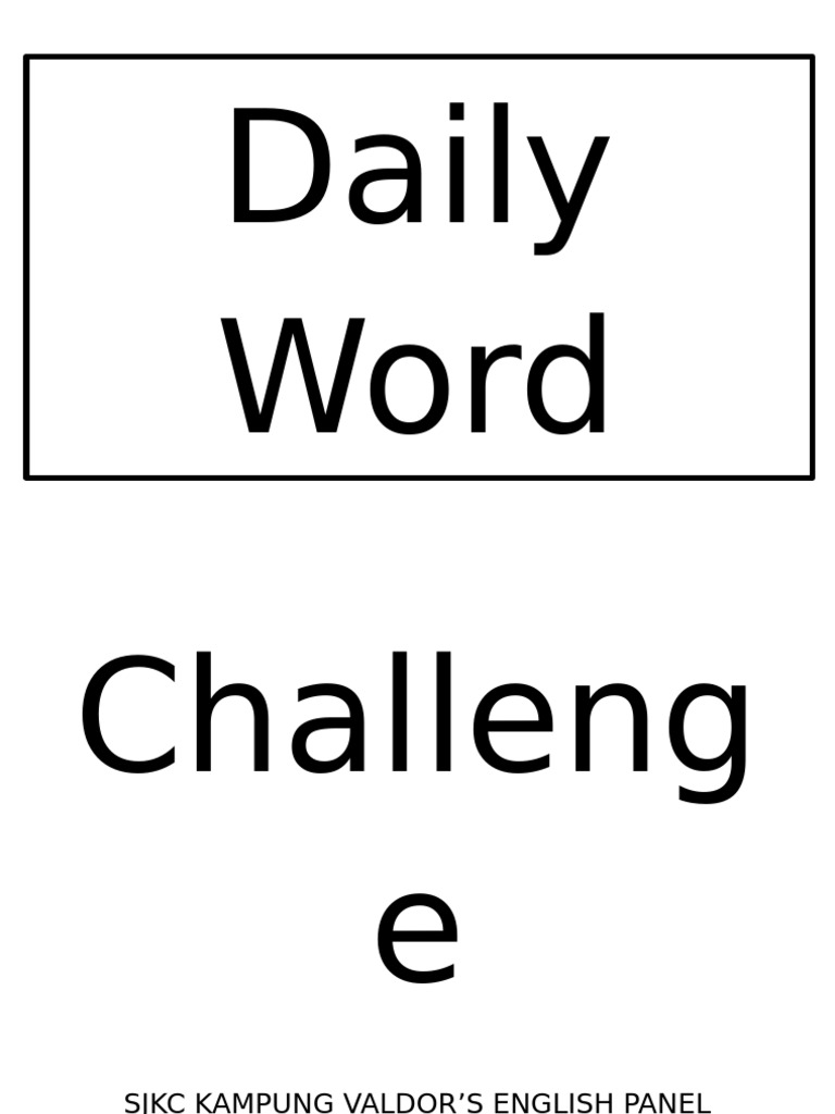 Daily Word Challenge | PDF