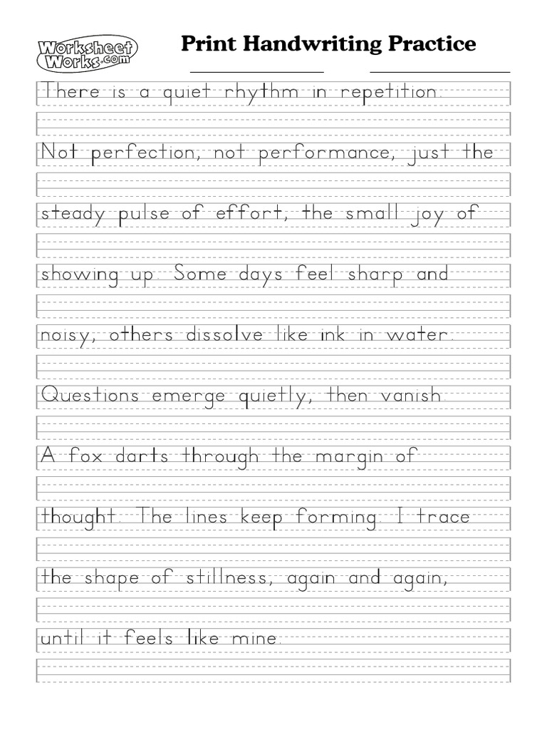 WorksheetWorks Print Handwriting Practice 14 | PDF