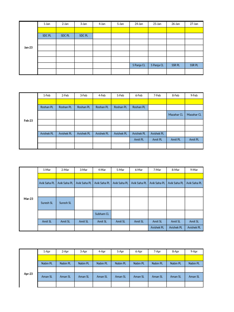 2023 Leave Records | PDF