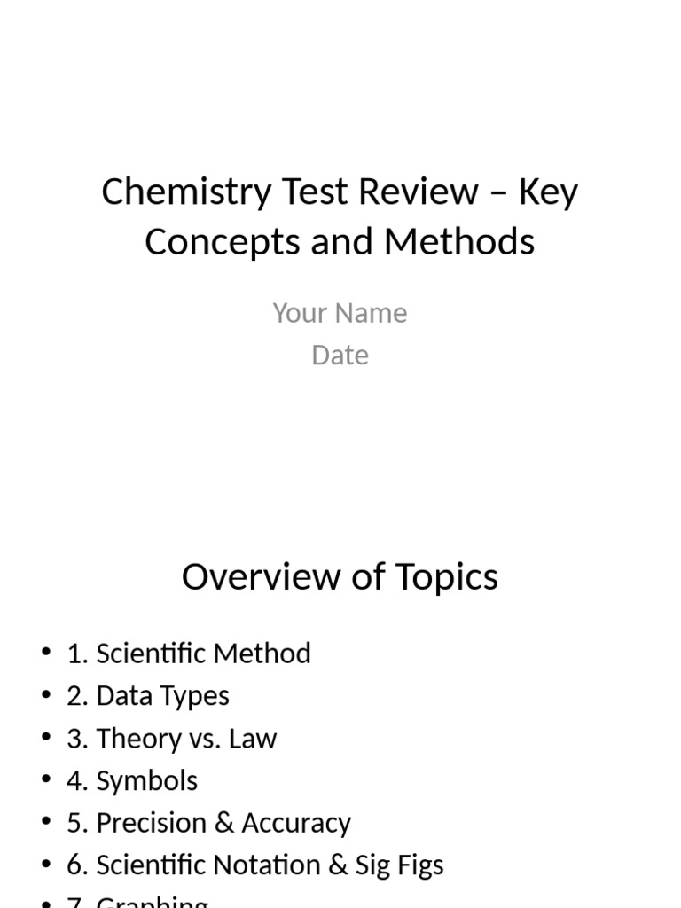 Chemistry Test Review Presentation | PDF | Significant Figures ...