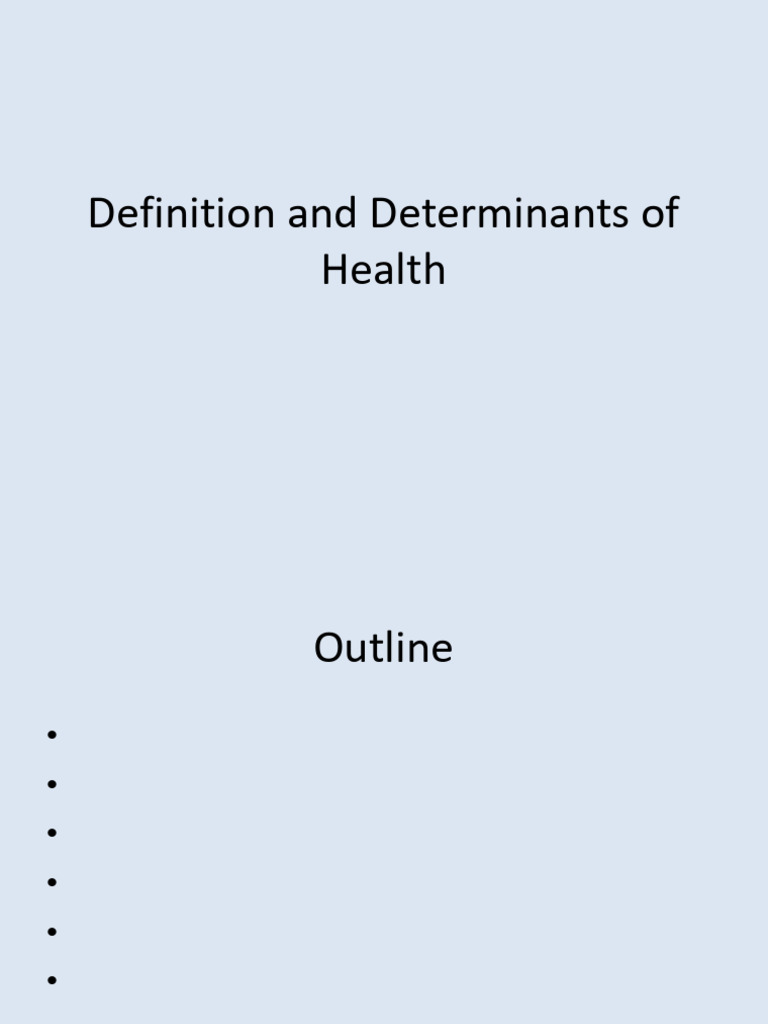 Defn Determinants Health and SDG | PDF | Medicine | Behavioural Sciences