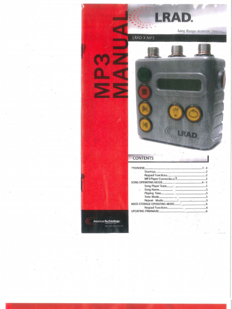 ATC MP3 Manual | PDF
