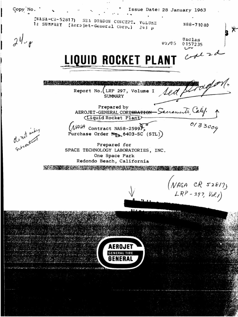 Sea Dragon Document | PDF | Spacecraft Propulsion | Spaceflight