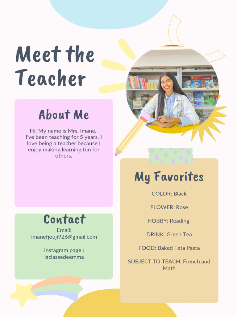 Meet The Teacher Worksheet | PDF