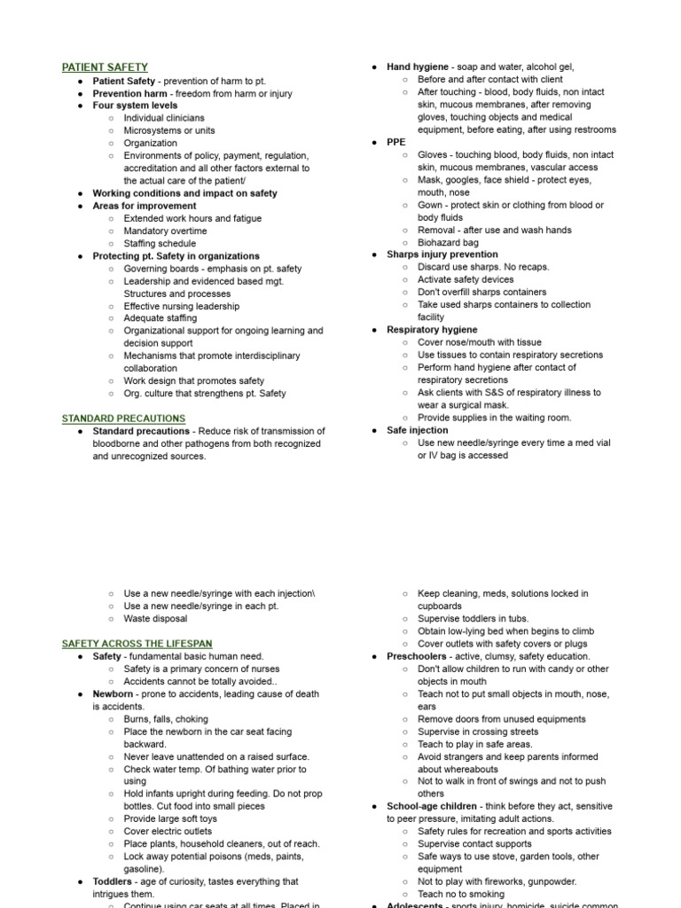Patient Safety (Lecturio Nursing) | PDF | Patient Safety | Injection ...