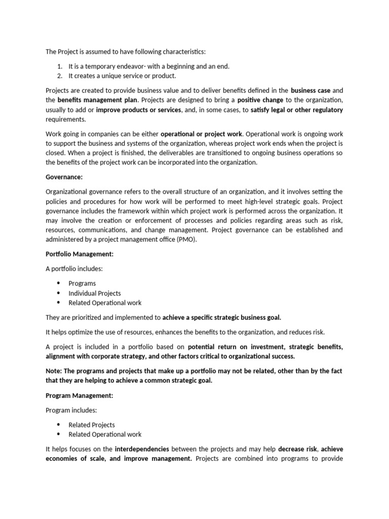 Project Management Framework Pdf Project Management Governance