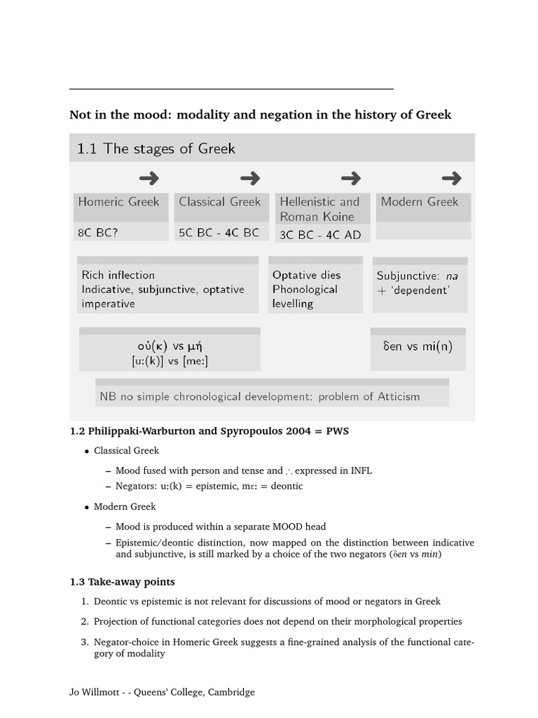 Willmott Greek Imperative Powerpoint AMGL | PDF | Semantics | Morphology