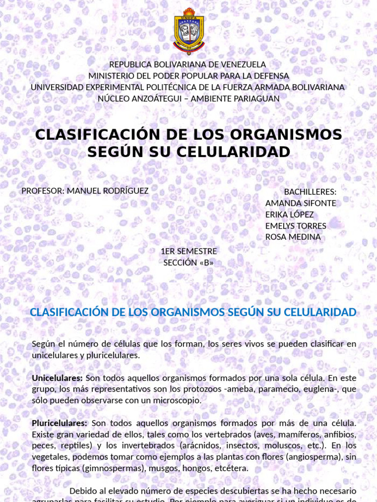 Diapositiva de Clasificacion de Los Organismos | PDF | Eucariotas | Hongo
