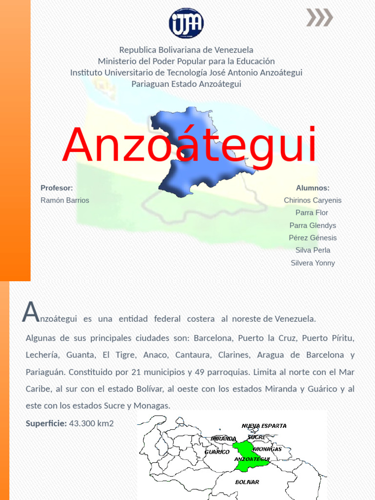Geografía y Municipios de Anzoátegui | PDF