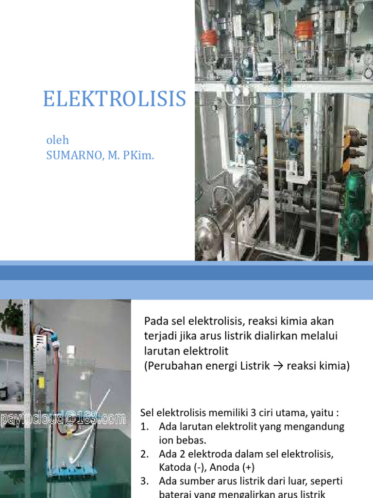 Ciri dan Reaksi Sel Elektrolisis | PDF