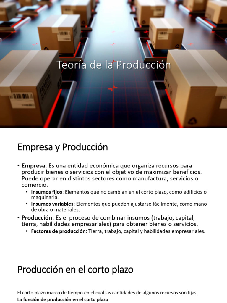 Teoría de la Producción y Factores Económicos | PDF | Capital (economía ...