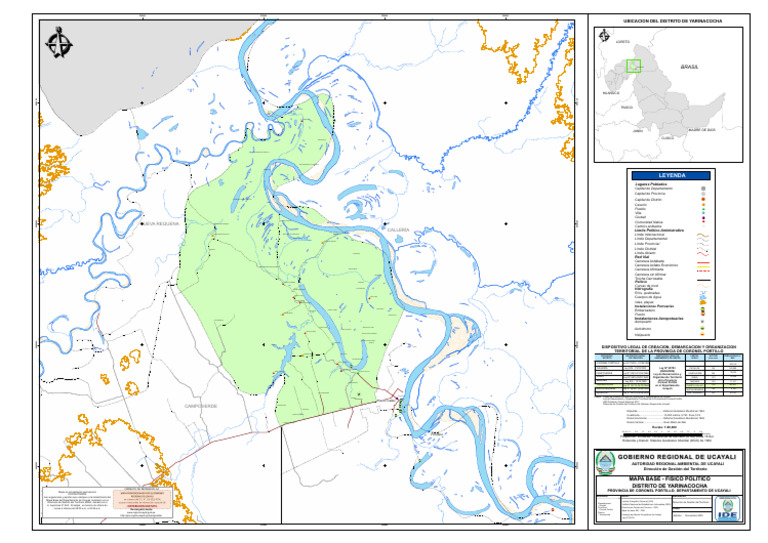 Mapa Político de Ucayali y Distritos | PDF